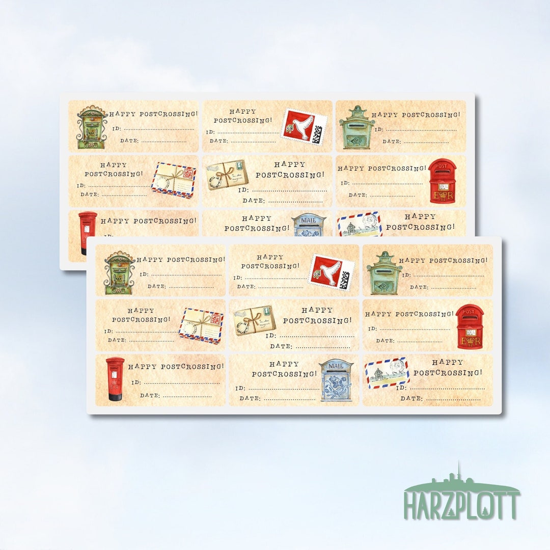 Happy Postcrossing Letters Mailboxes Vintage Postcrossing ID Date ...