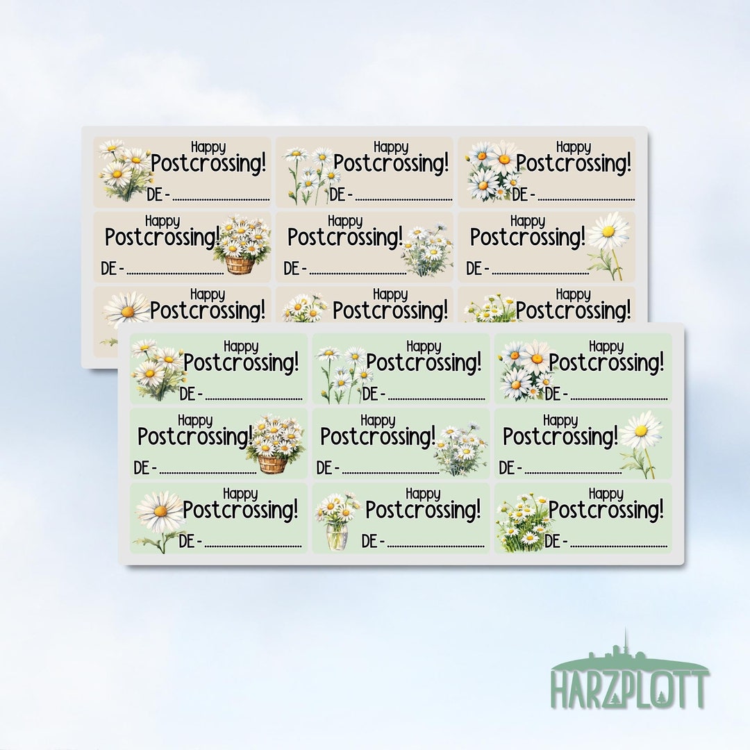 Happy Postcrossing Daisy Blossoms Meadow Flower DE US CA Date ...