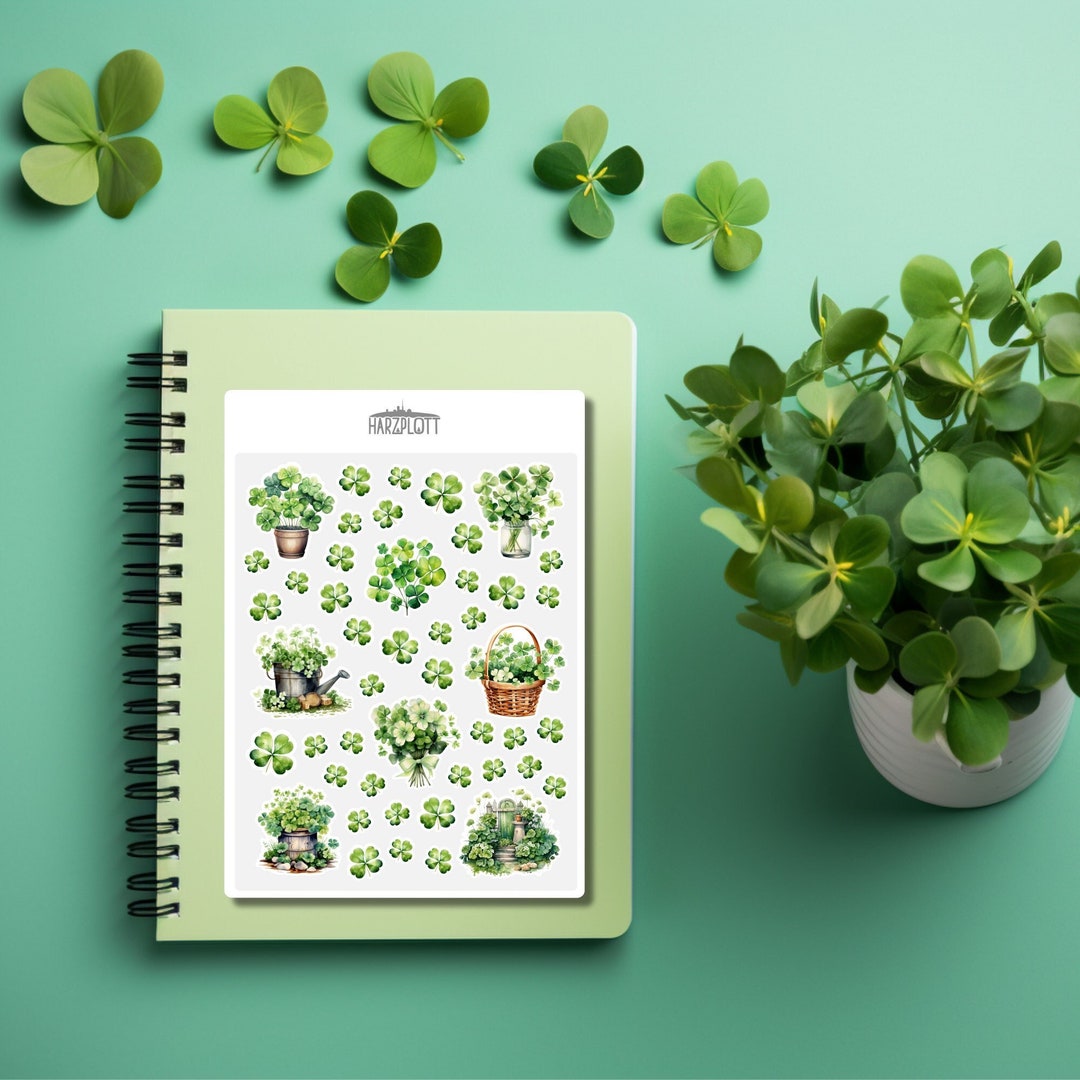 Sticker Clover Leaves Good Luck St. Patrick's Day Clover Leaf Lucky ...
