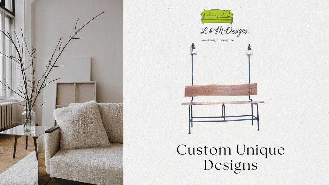 Handcrafted Walnut & Black Pipe Bench | Garden, Patio, or Entryway ...