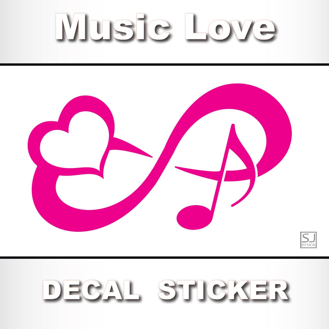 Original Art “music Love” - Decal Sticker - Etsy
