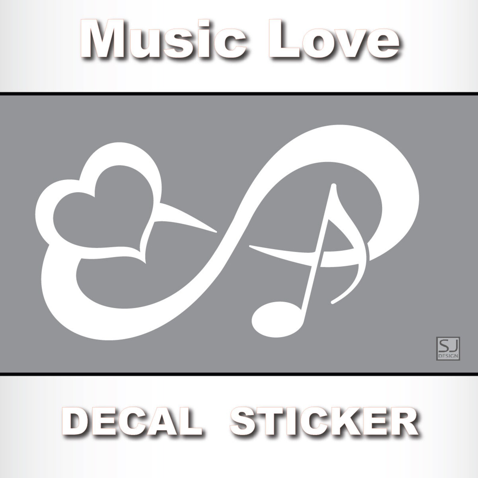 Original Art “music Love” - Decal Sticker - Etsy