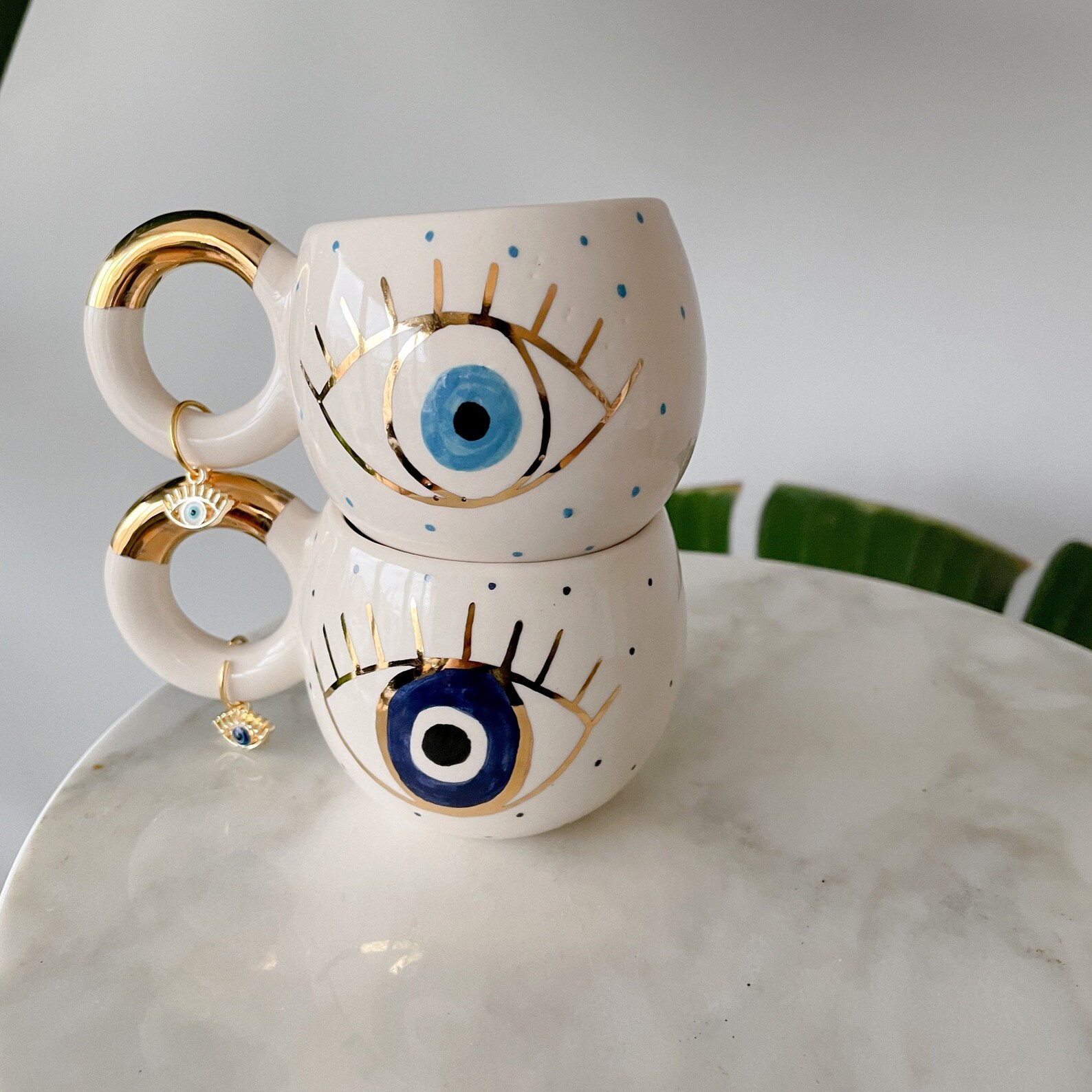 Evil Eye Espresso Ceramic Cup, Coffee Cup Ceramic, Evil Eye Ceramic ...
