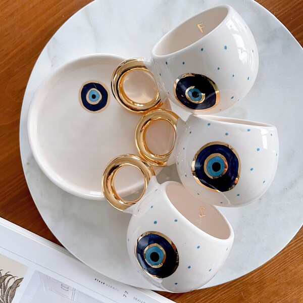 Evil Eye Coffee Cup - Etsy