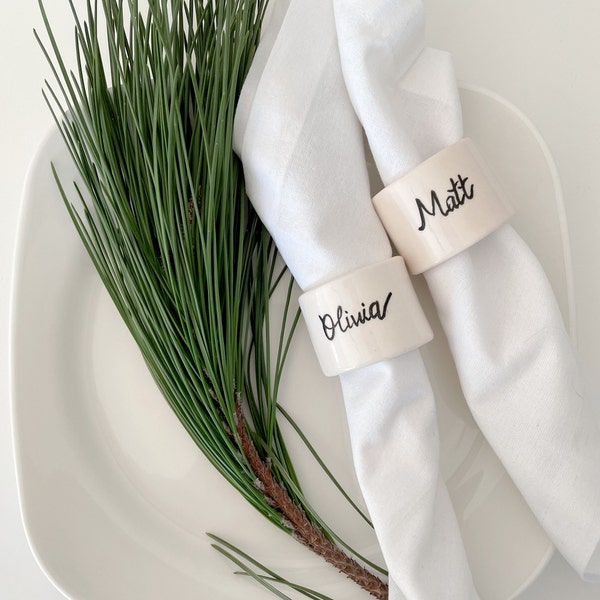 Custom Ceramic Napkin Rings - Etsy