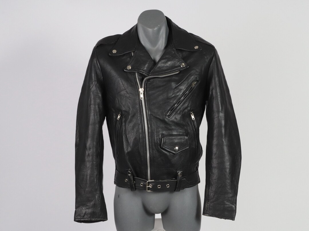 Rocker Vintage Leather Motorcycle Jacket / Size S - Etsy