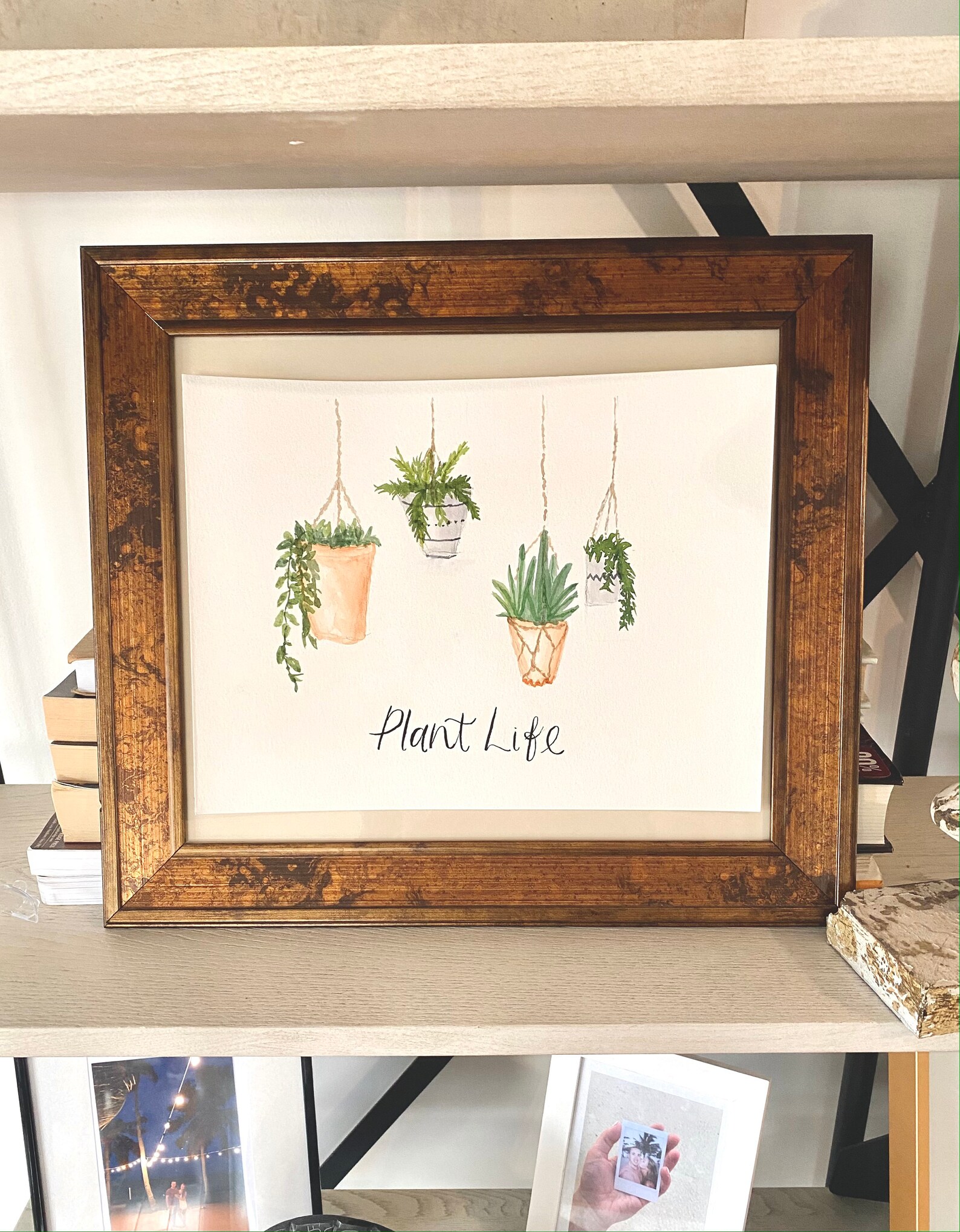 Watercolor Hanging Plants - Hanging Succulents - Etsy