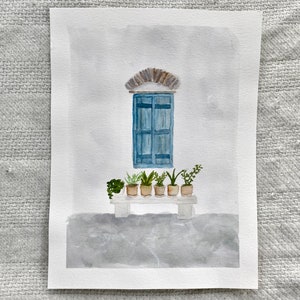 Rustic Window Watercolor Painting / Charleston Window Painting ...