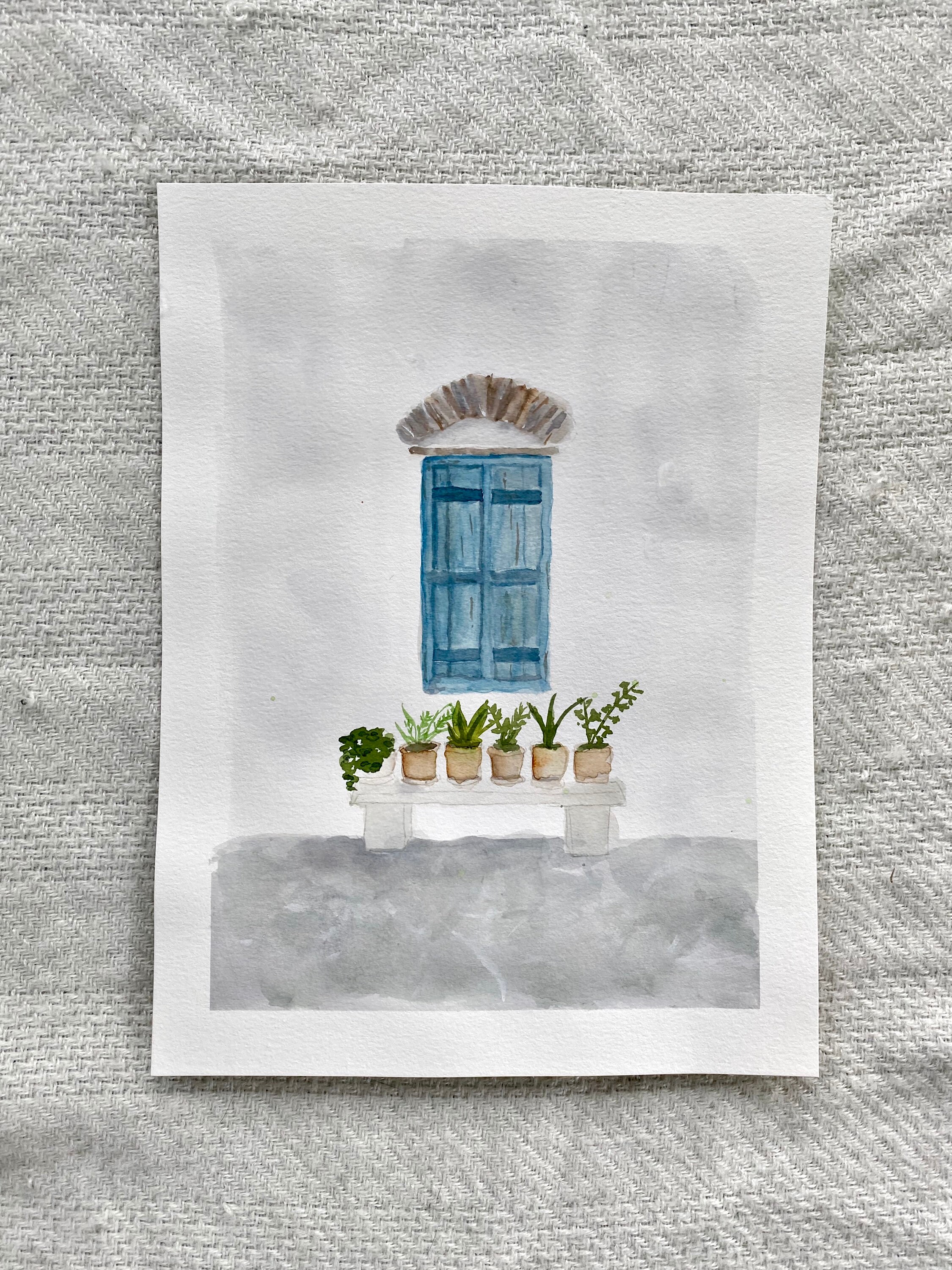 Rustic Window Watercolor Painting / Charleston Window Painting ...