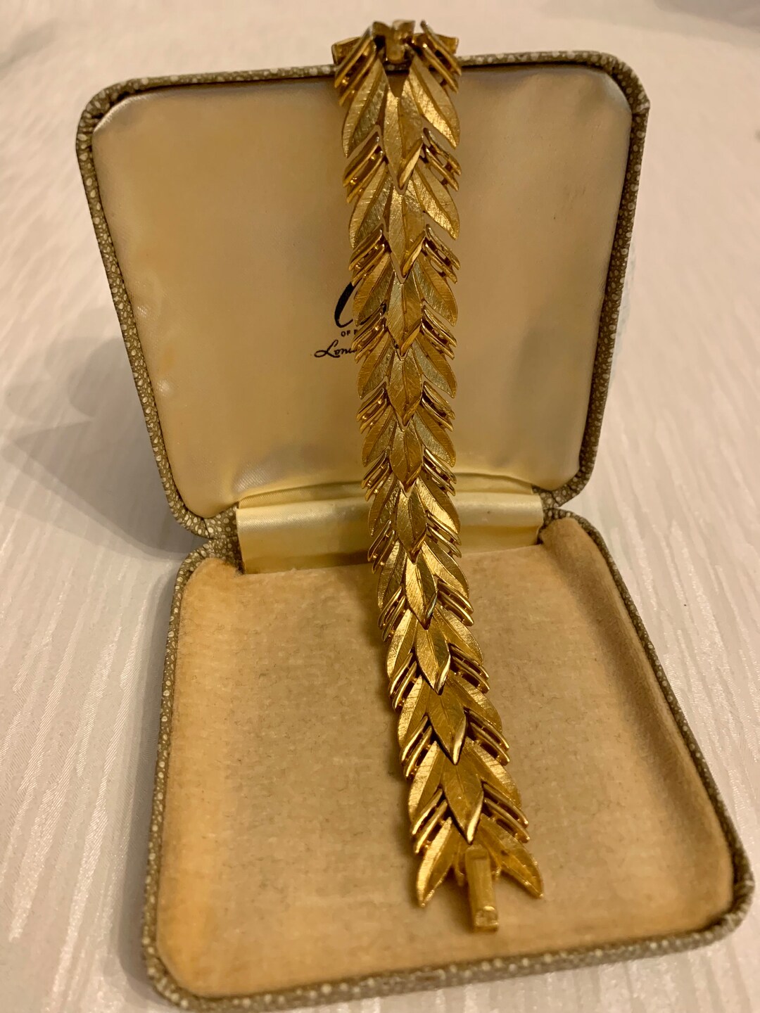 Vintage Trifari Gold Leaf Bracelet, Vintage Crown Trifari Bracelet ...