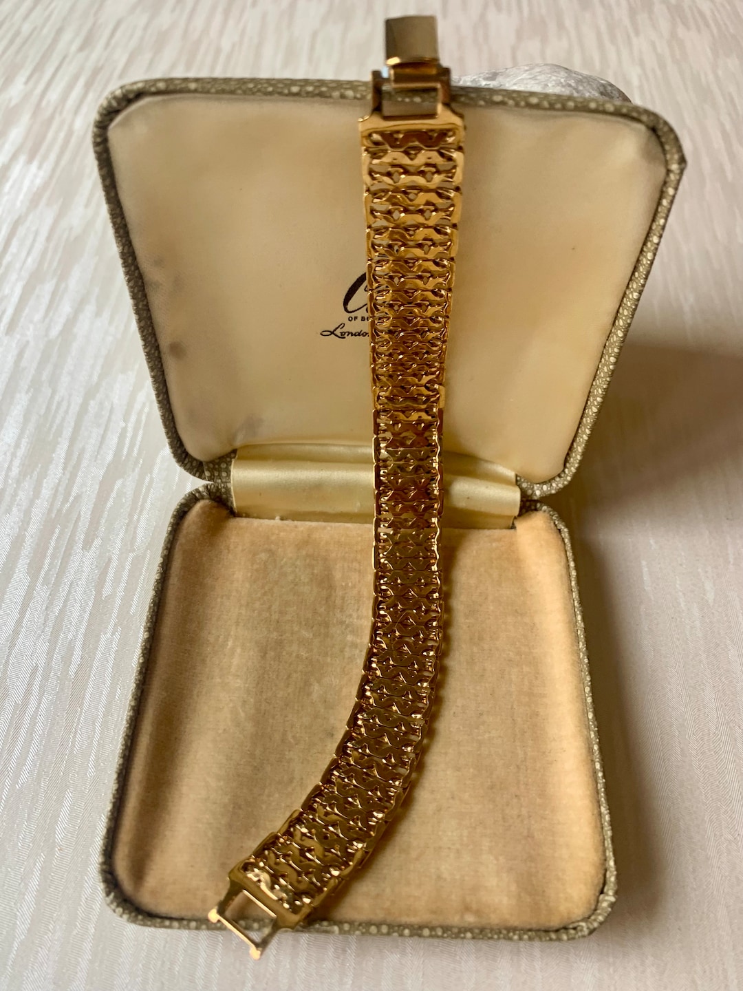 Vintage Gold Monet Bracelet, Vintage Bracelet, Gold Bracelet, Vintage ...