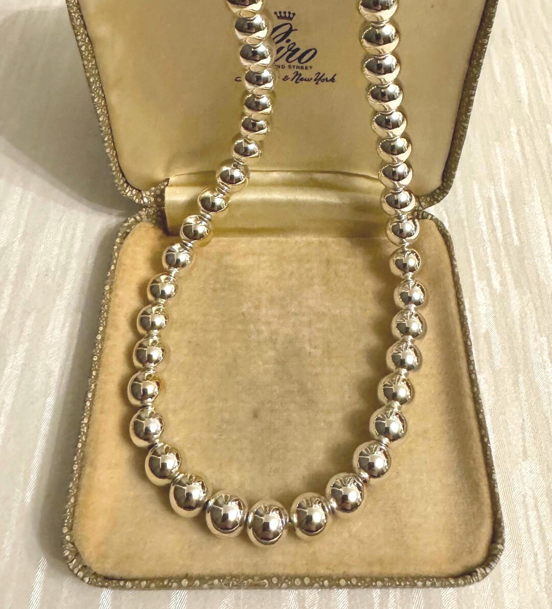 Silver Designer Jewellery, Vintage Silver Ball Necklace, Couture ...