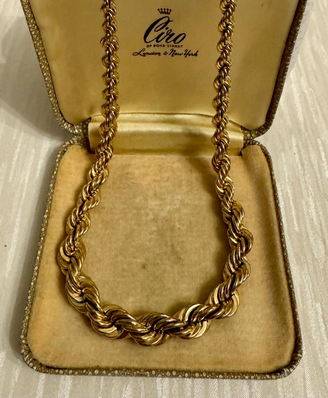 Vintage Gold Rope Chain Necklace, Gold Plated Monet Chain, 80s Rope ...