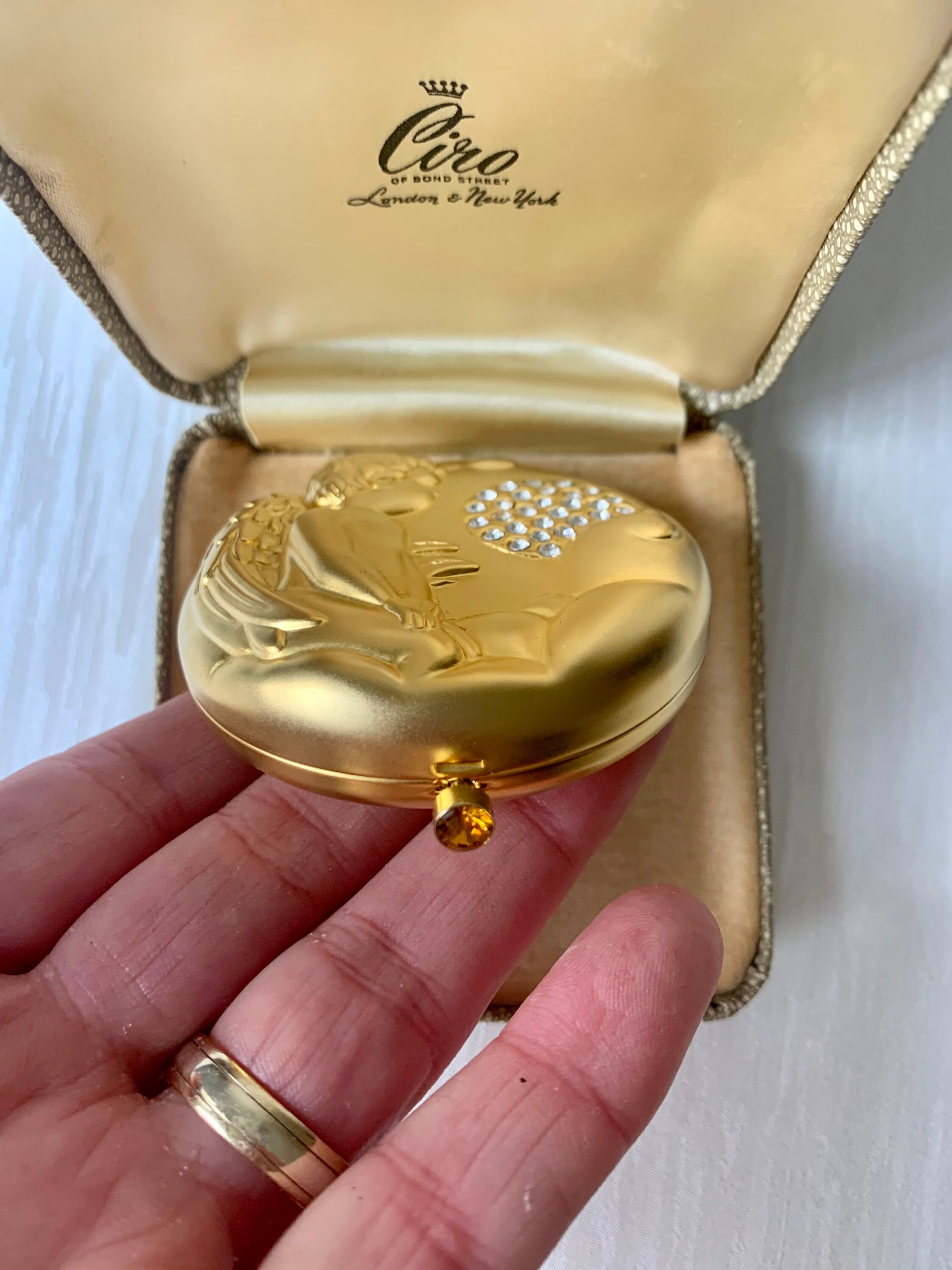 Vintage Cherub Compact, Estee Lauder Compact Mirror, Vintage ...