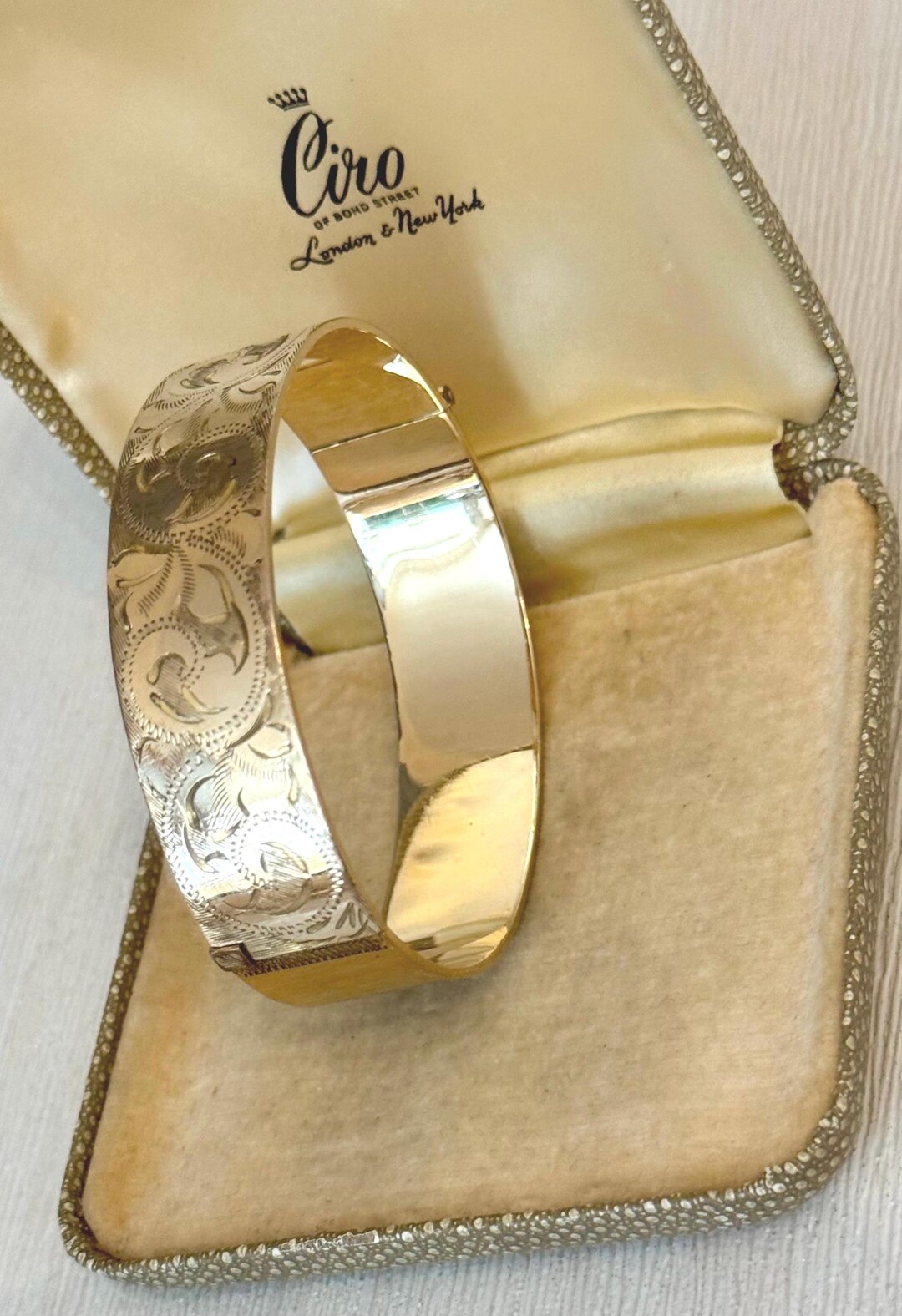 Vintage B Ltd Gold Bangle, Rolled Gold Bangle, Vintage Jewellery ...