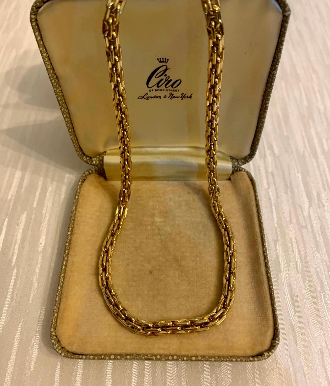 Vintage Designer Necklace, Vintage Monet 22K Gold Necklace, Monet ...