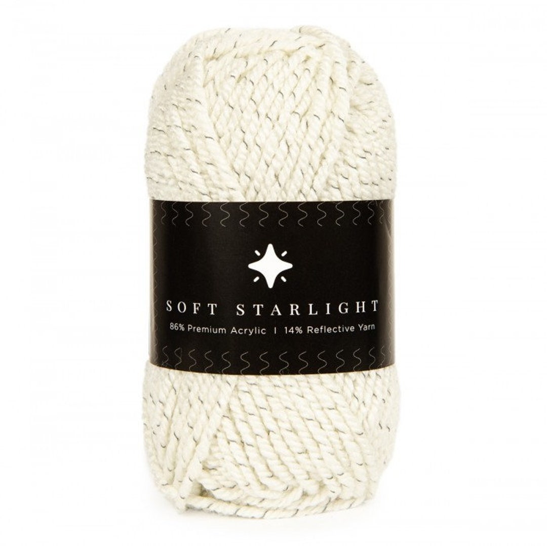 Yarn, SOFT STARLIGHT, Acrylic, Hobbii, Natural White, #2, 1.75 Ozs, 1 ...