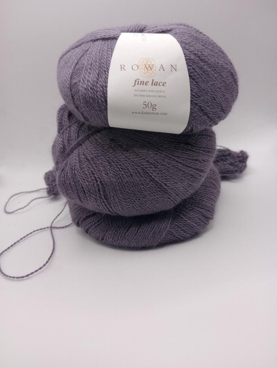 Yarn, Rowan, Fine Lace, Suri Alpaca, Merino Wool, Lace Weight, 50g Ball ...
