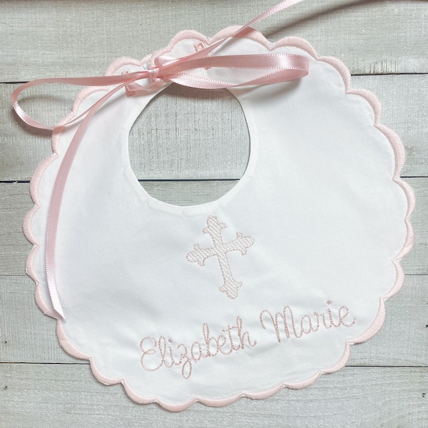 Christening Bib - Etsy