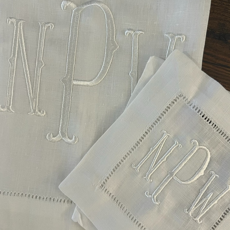 Monogram Linen - Etsy