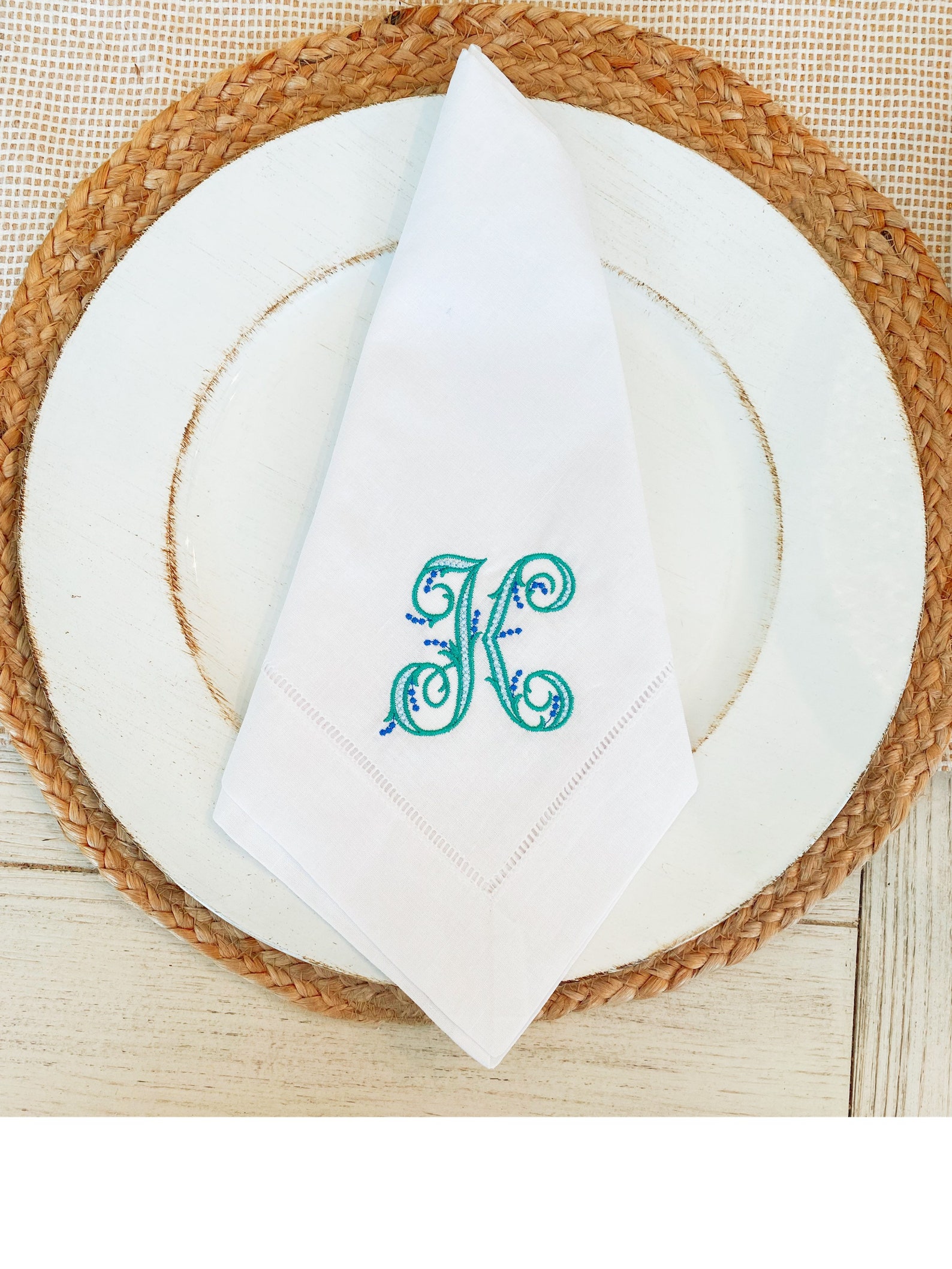 Personalized Embroidered Monogrammed Wedding Napkins Table | Etsy