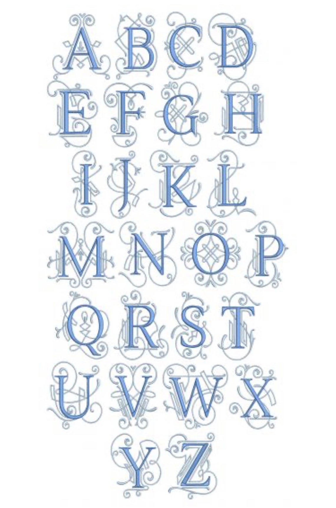 Personalized Custom Monogram Classic Embroidered Initial - Etsy