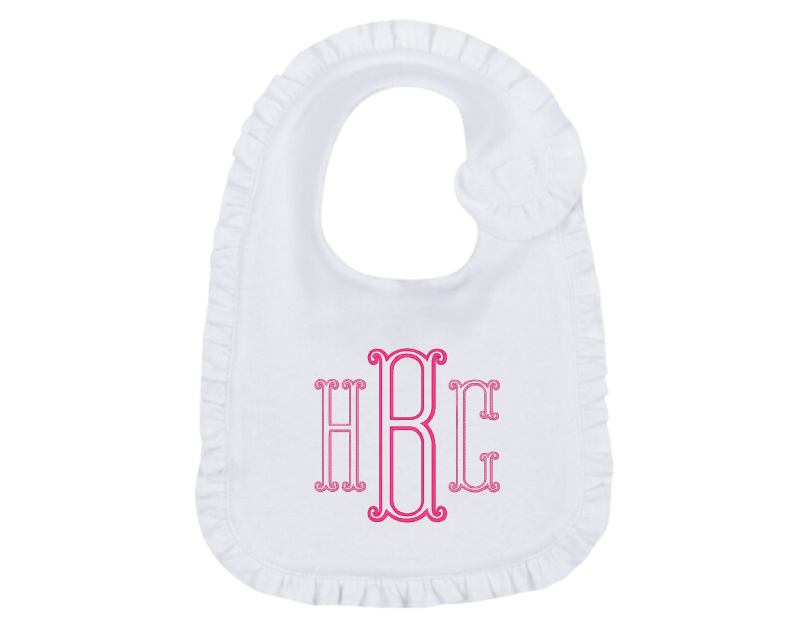 Embroidered Monogrammed Bib, Monogram Burp Cloth, Embroidered Bib and ...