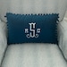 Embroidered Velvet Monogram Pillow. Insert Included. 12x20 Personalized ...