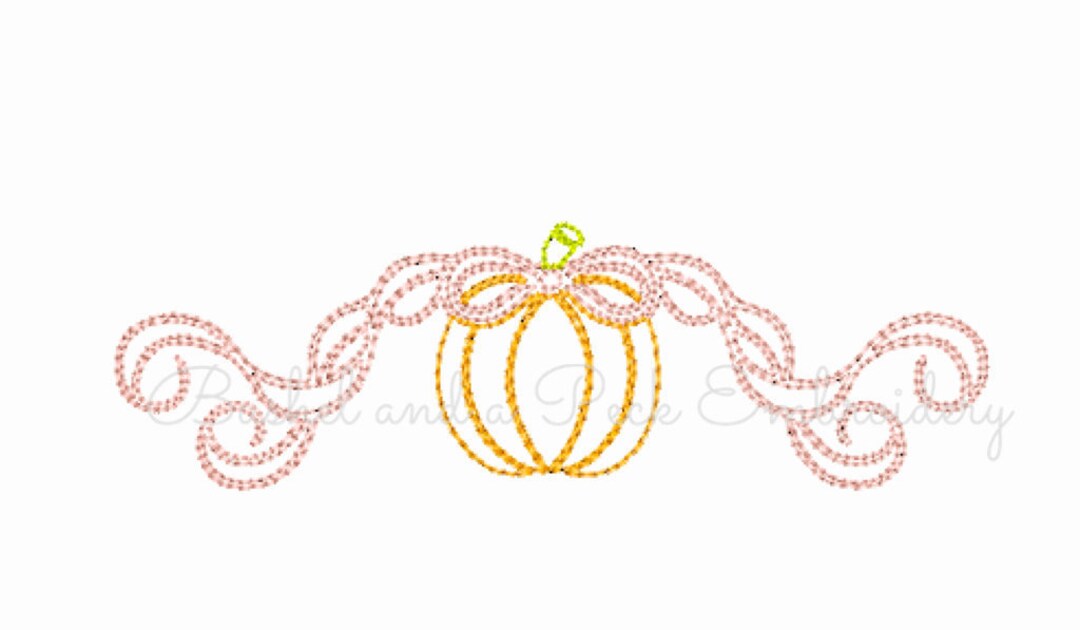 Preppy Pumpkin, Fall, Bow, Embroidery Design, Download, Instant, File ...