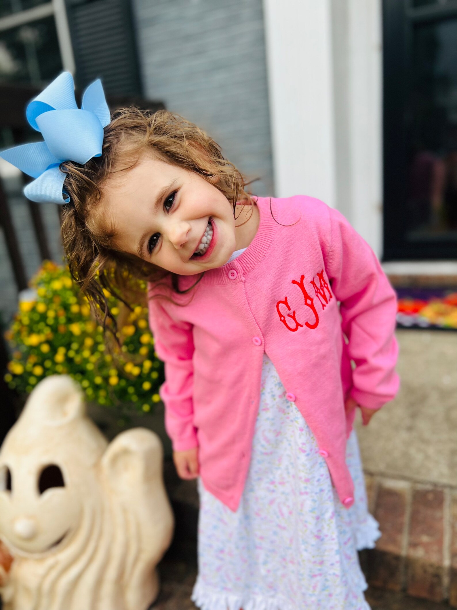 Unisex Monogrammed Button up Cardigan Sweater, Toddler Embroidered ...