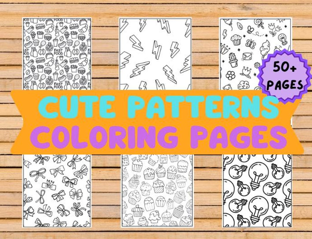 Coloring Pages With Patterns for Young People and Adults - Etsy