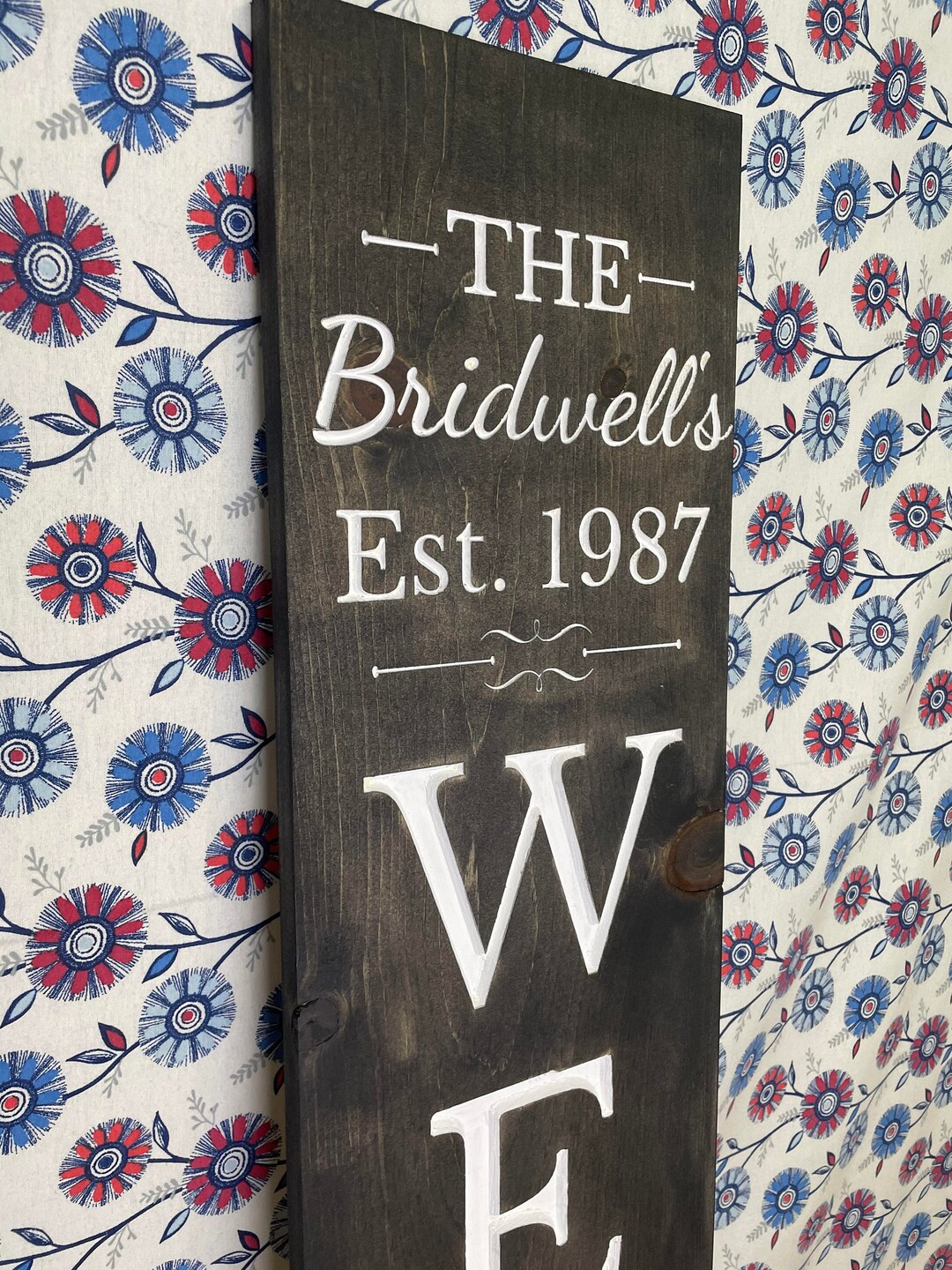 FAMILY WELCOME SIGN Engraved Wood Welcome Sign Front Door - Etsy