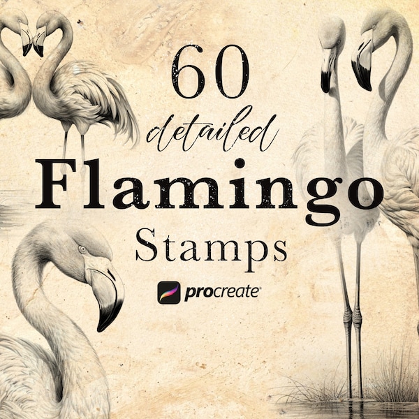 Flamingo Stamp - Etsy