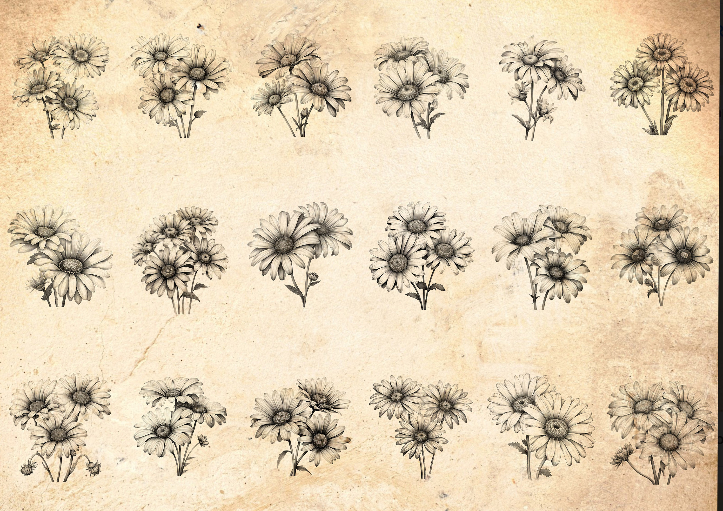 Daisy Flower Procreate Stamp Brushes Daisies Blossom Stamps - Etsy
