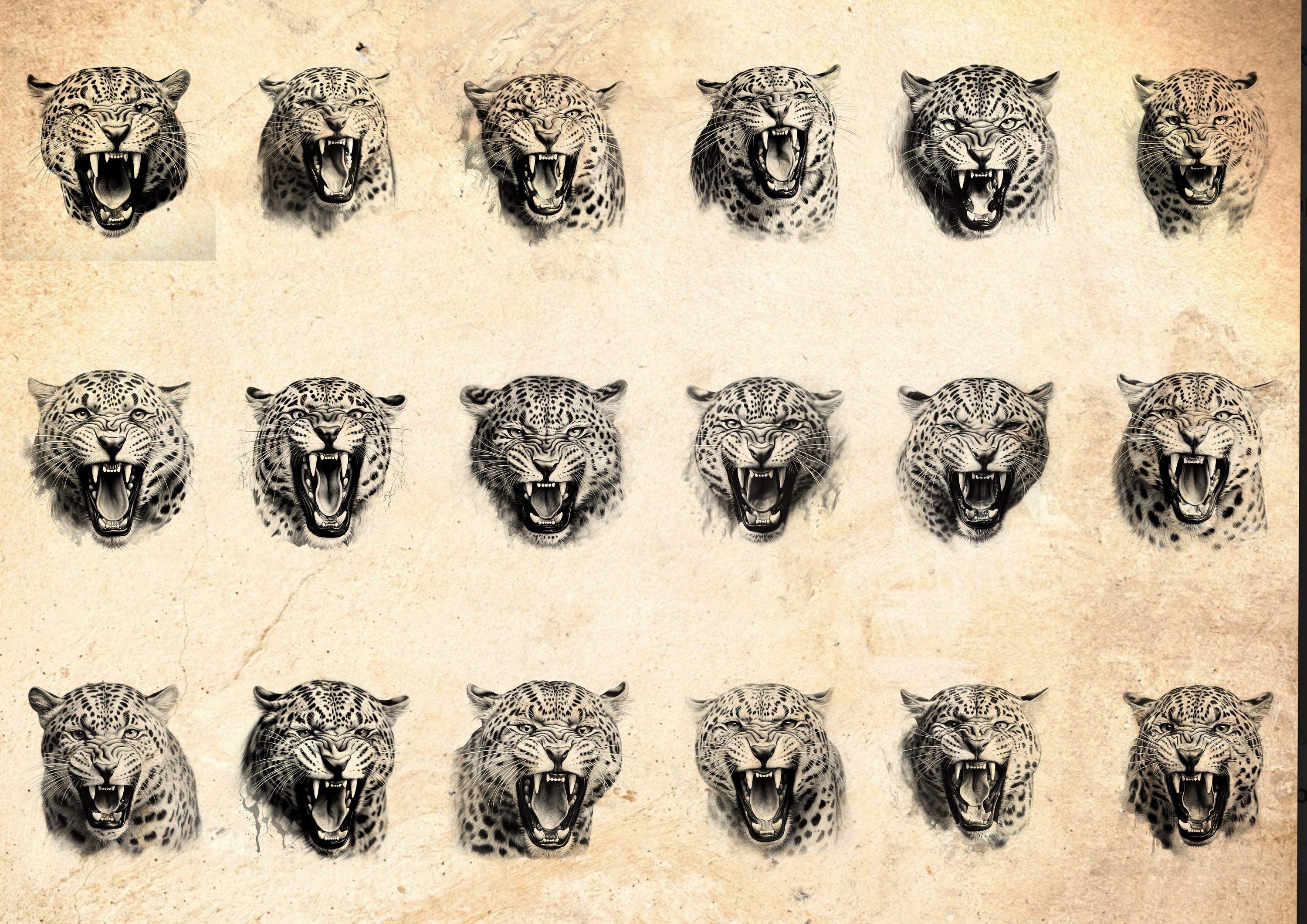 100 Leopard Procreate Stamp Brushes: Wildlife Animal Set • .brushset ...