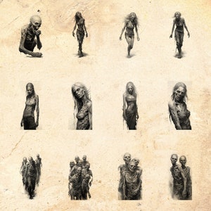 Zombie Procreate Stamp Brushes | Horrifying Halloween Stamps | Detailed ...