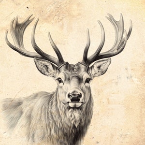 75 Reindeer Procreate Stamp Brushes Wildlife Animal Procreate Stamps ...