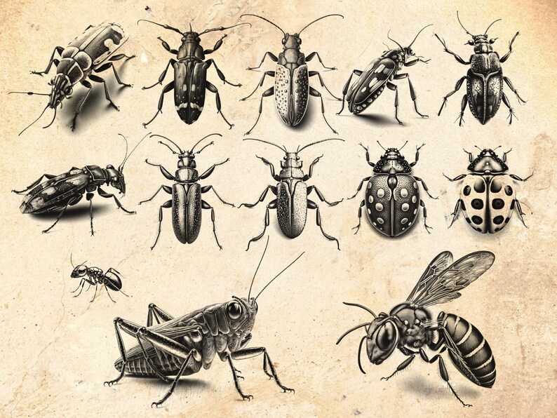 40 Beetle & Insect Procreate Stamp Brushes Insect Brush - Etsy