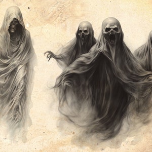 Ghost Halloween Procreate Stamp Brushes | Halloween Stamps | Spooky and ...