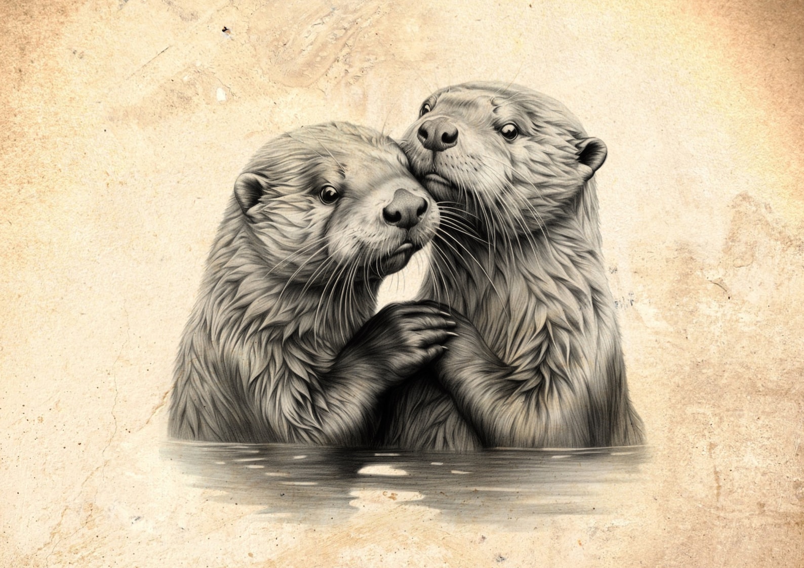 100 Otter Procreate Stamp Brushes: Wildlife Animal Tattoo Reference ...