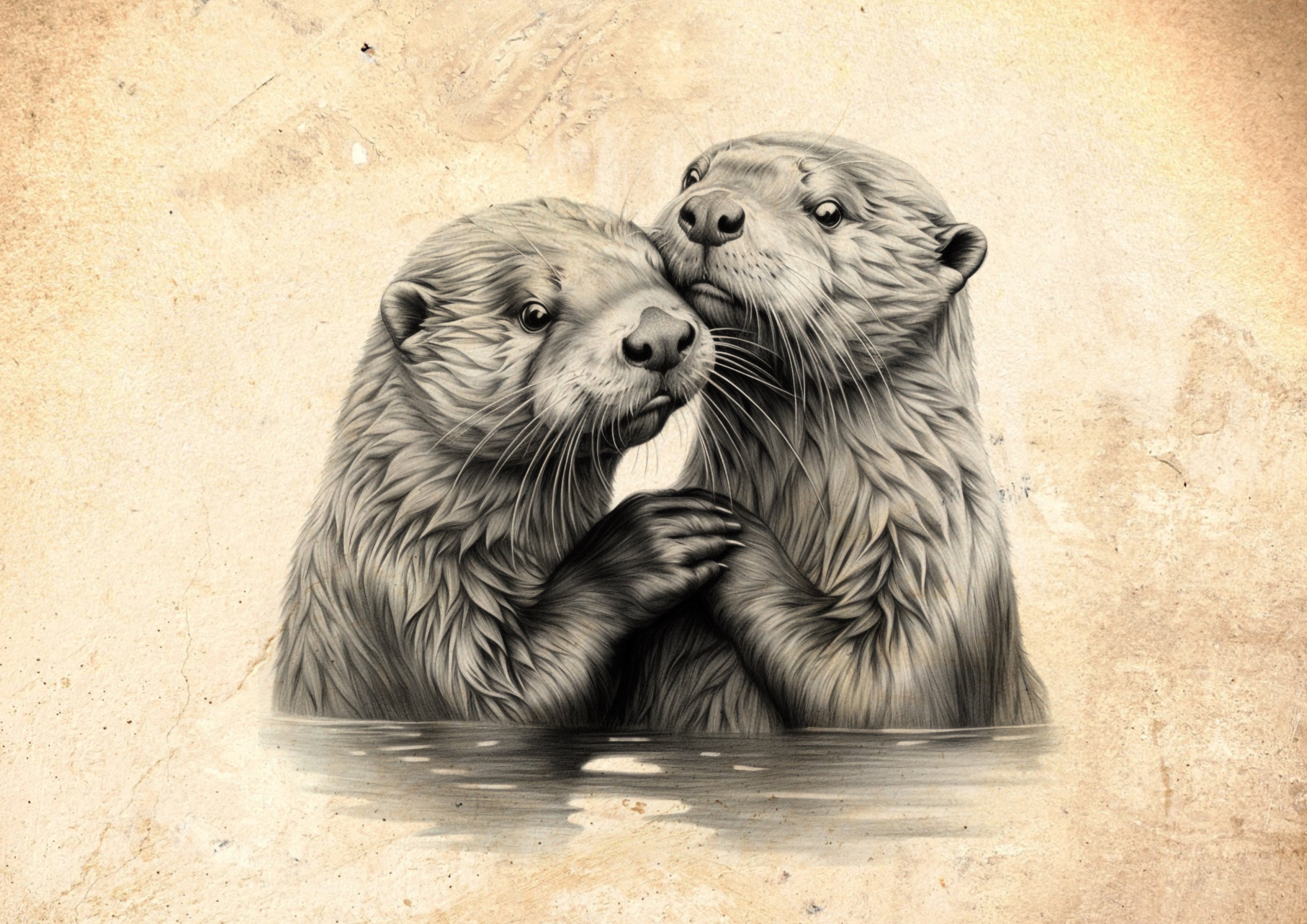 100 Otter Procreate Stamp Brushes: Wildlife Animal Tattoo Reference ...