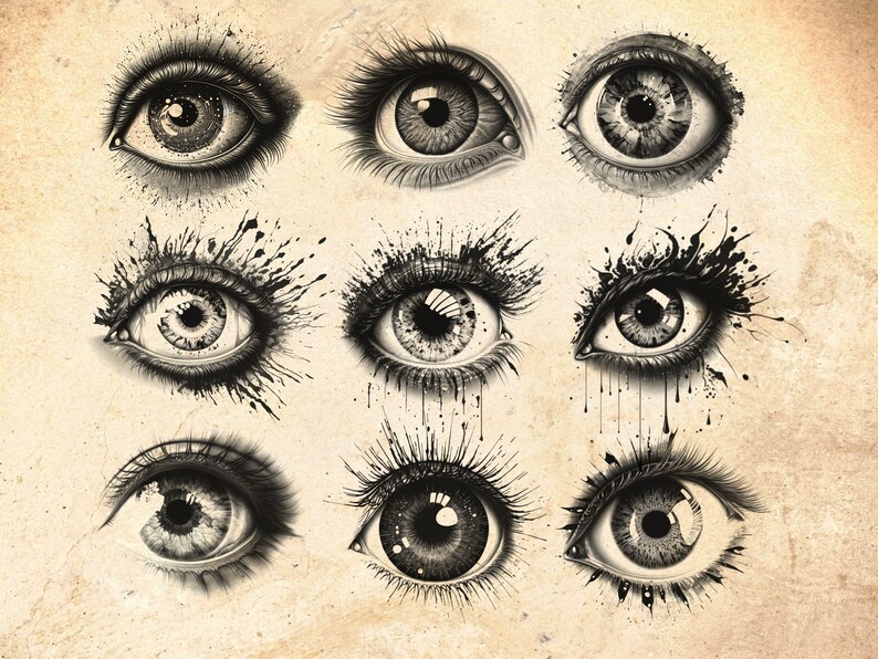 Realistic Eyes Procreate Stamp Brushes Eye Brush Stamps Set Eye ...