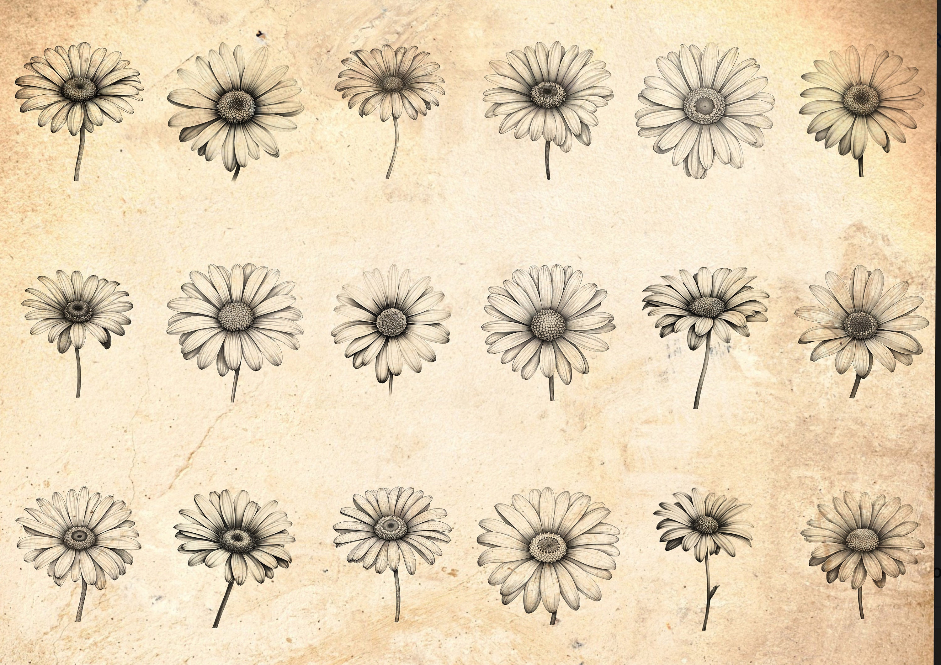 Daisy Flower Procreate Stamp Brushes Daisies Blossom Stamps - Etsy