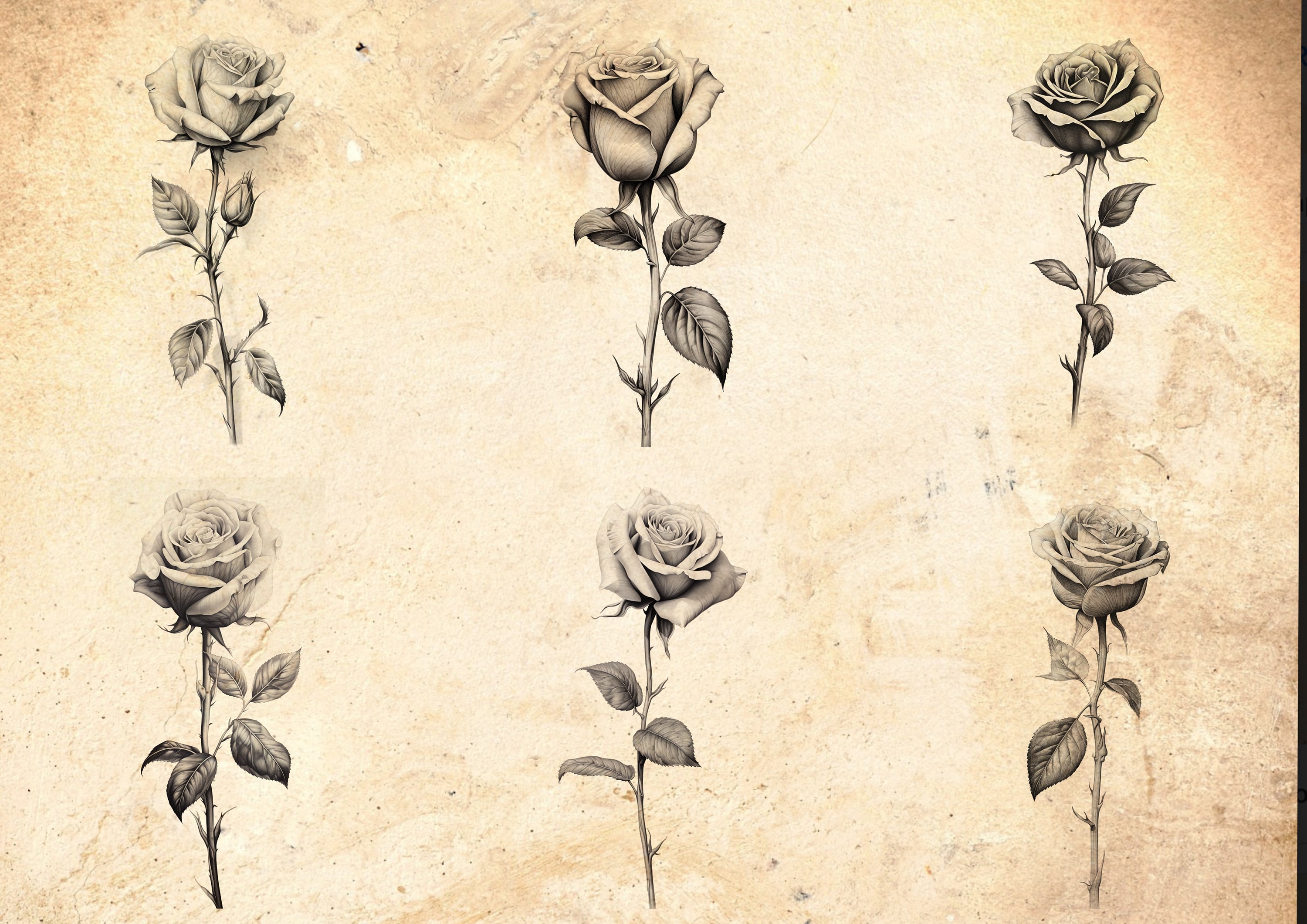 Rose Flower Procreate Stamp Brushes Roses Blossom Stamps - Etsy