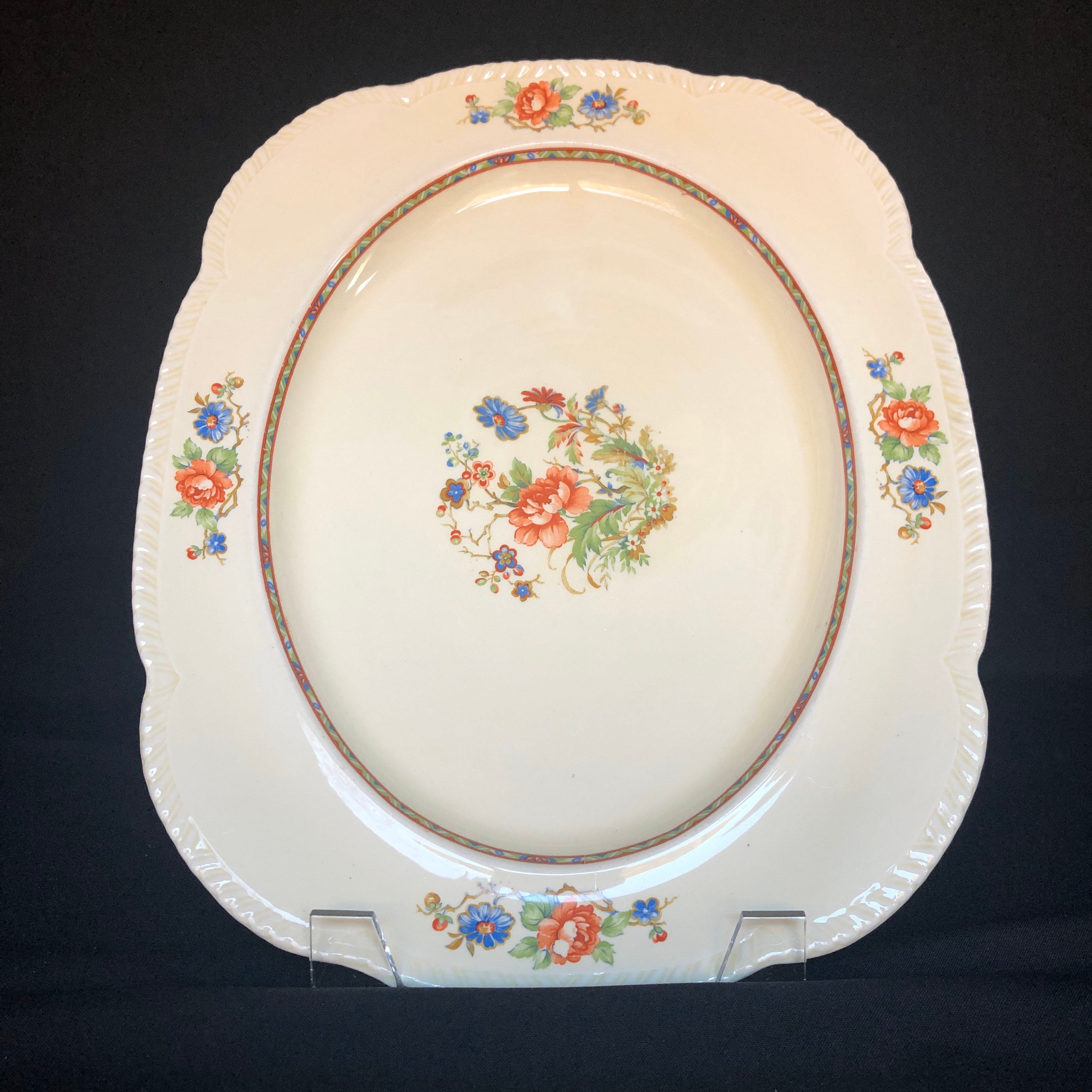 Vintage Floral 'woods Ivory Ware' Platter ENGLAND - W1232 - Peony - Etsy