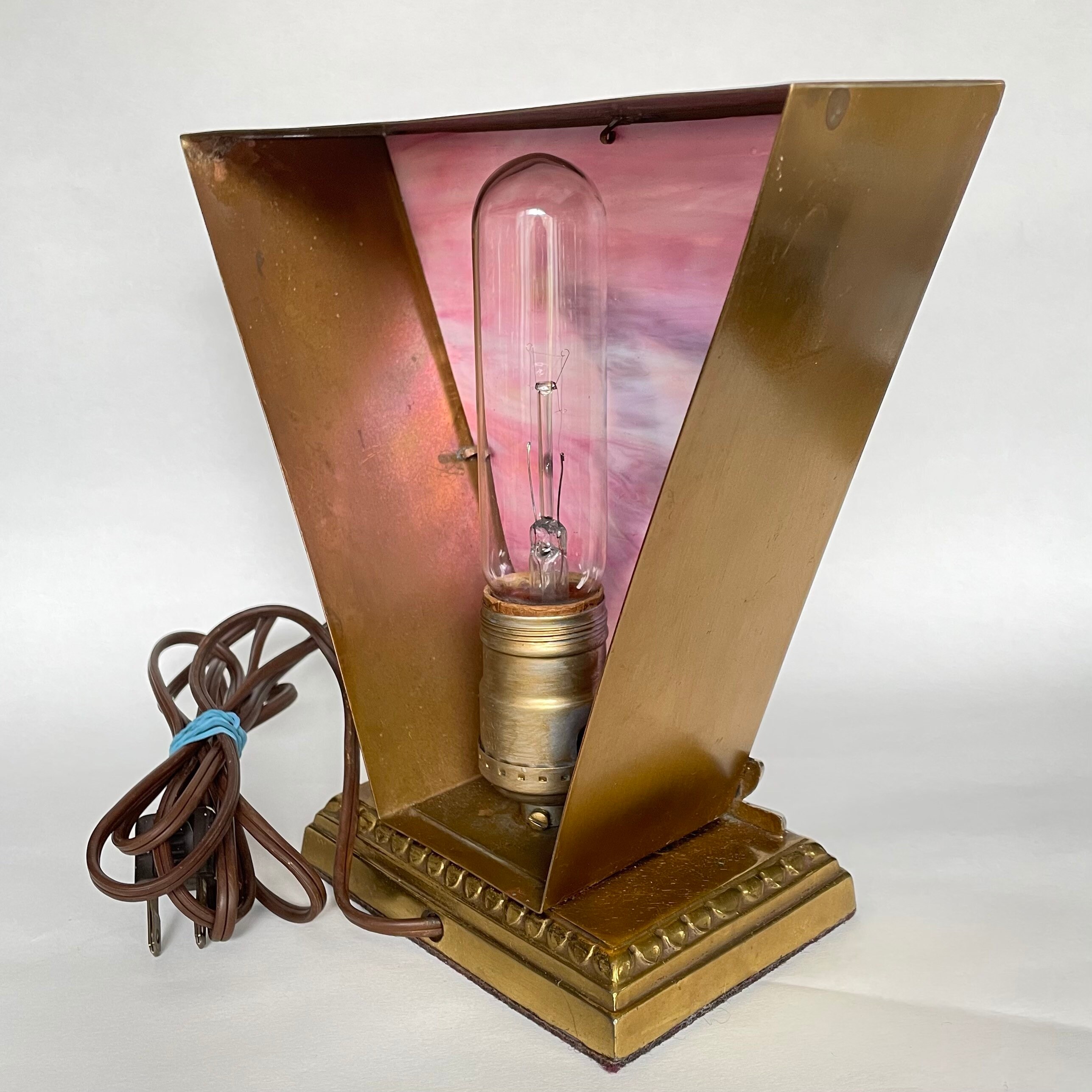 RARE Antique Art Deco Table Lamp Nude Flapper Girl / Brass Colour - Etsy