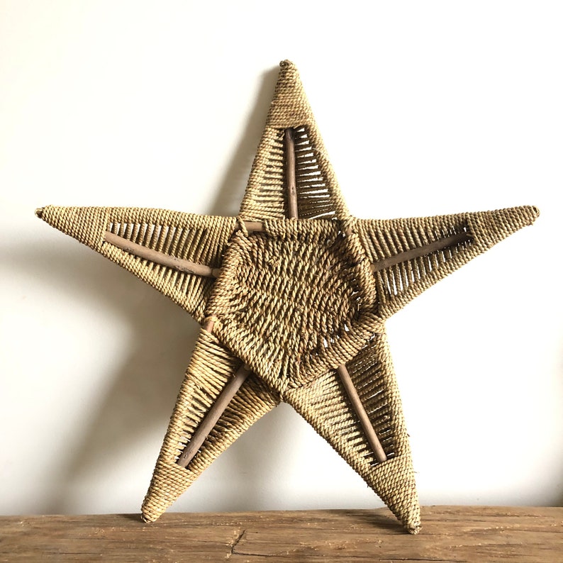Vintage Woven Wicker Stars - Three Sizes - Etsy