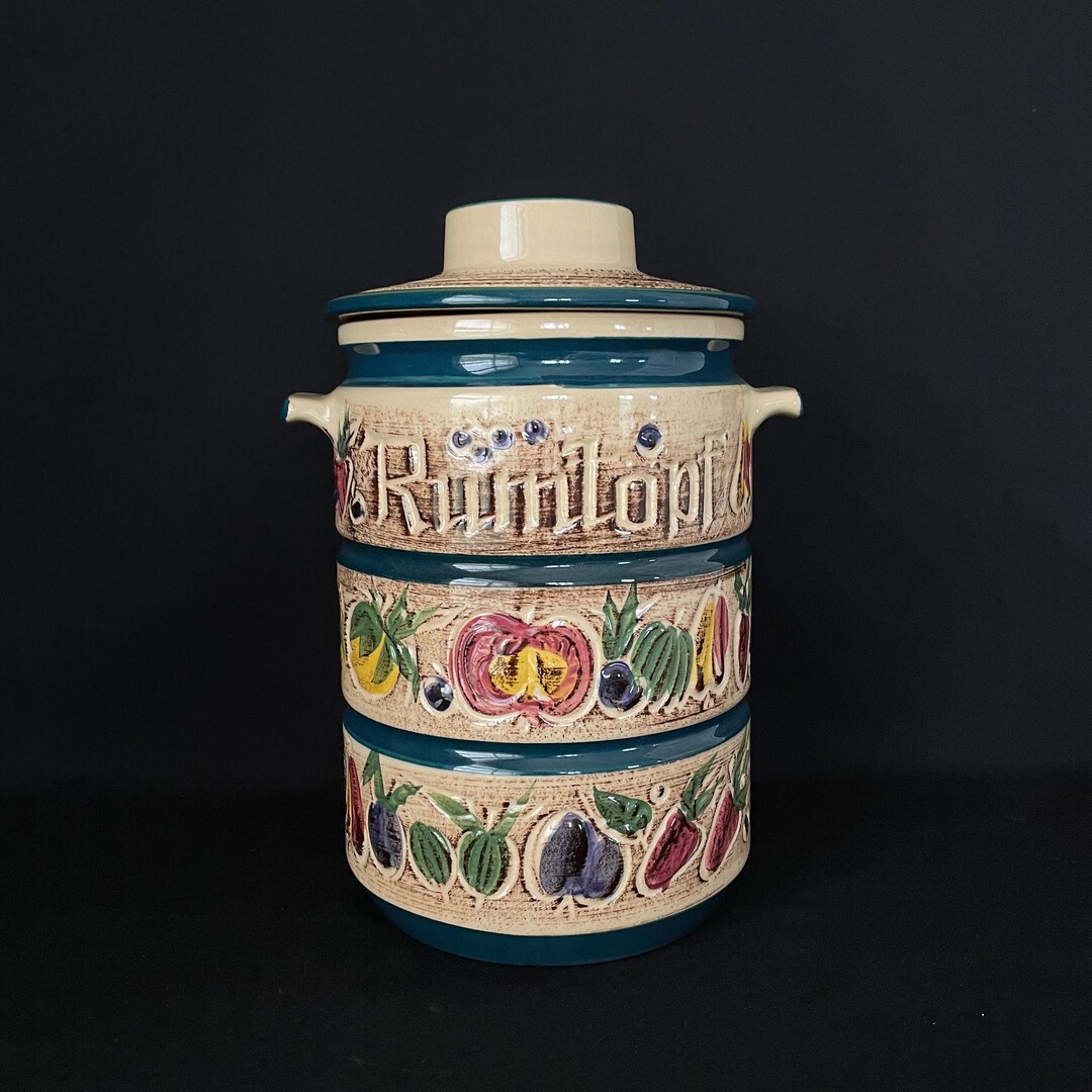 AUTHENTIC Large Vintage Rumtopf Jar Rumpot Post-war 825-32 Made in West ...