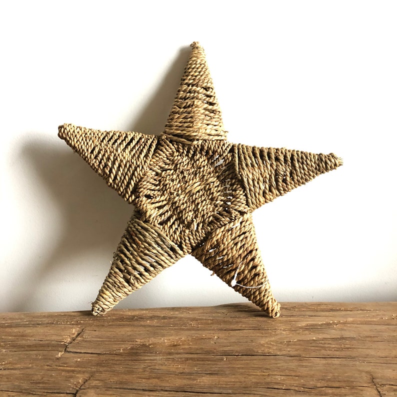 Vintage Woven Wicker Stars - Three Sizes - Etsy