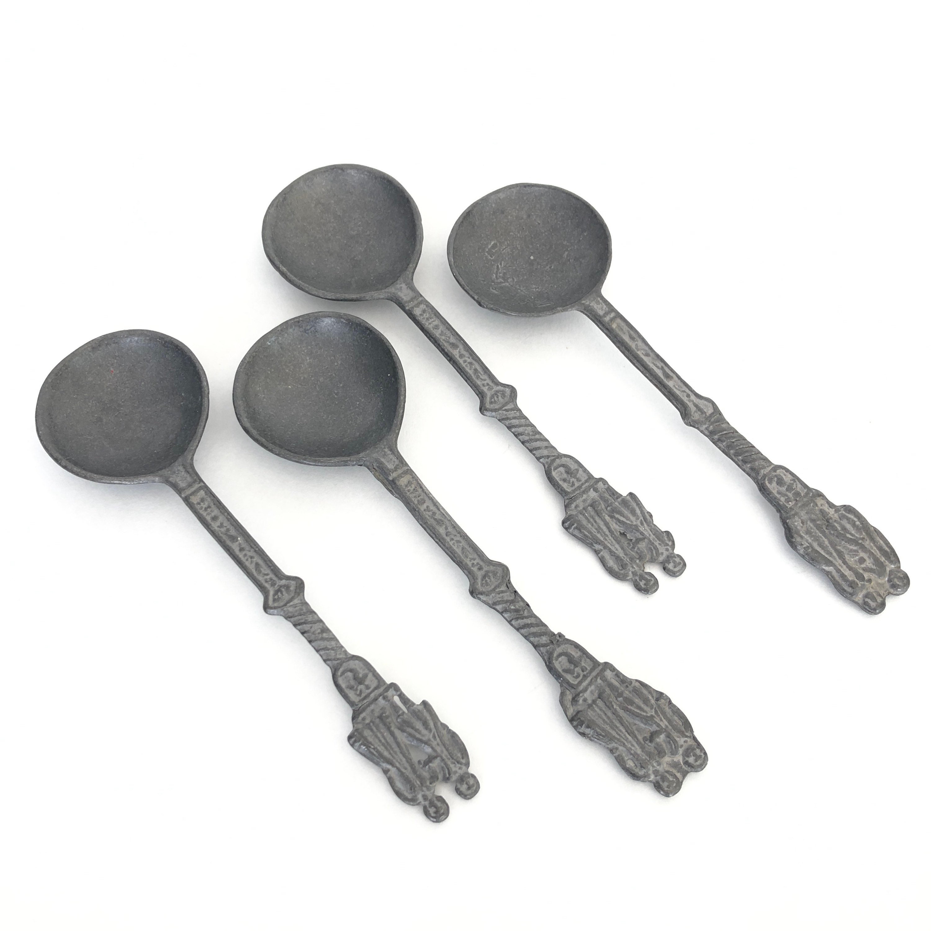 4 Matching Medieval Lead Spoons - Etsy UK